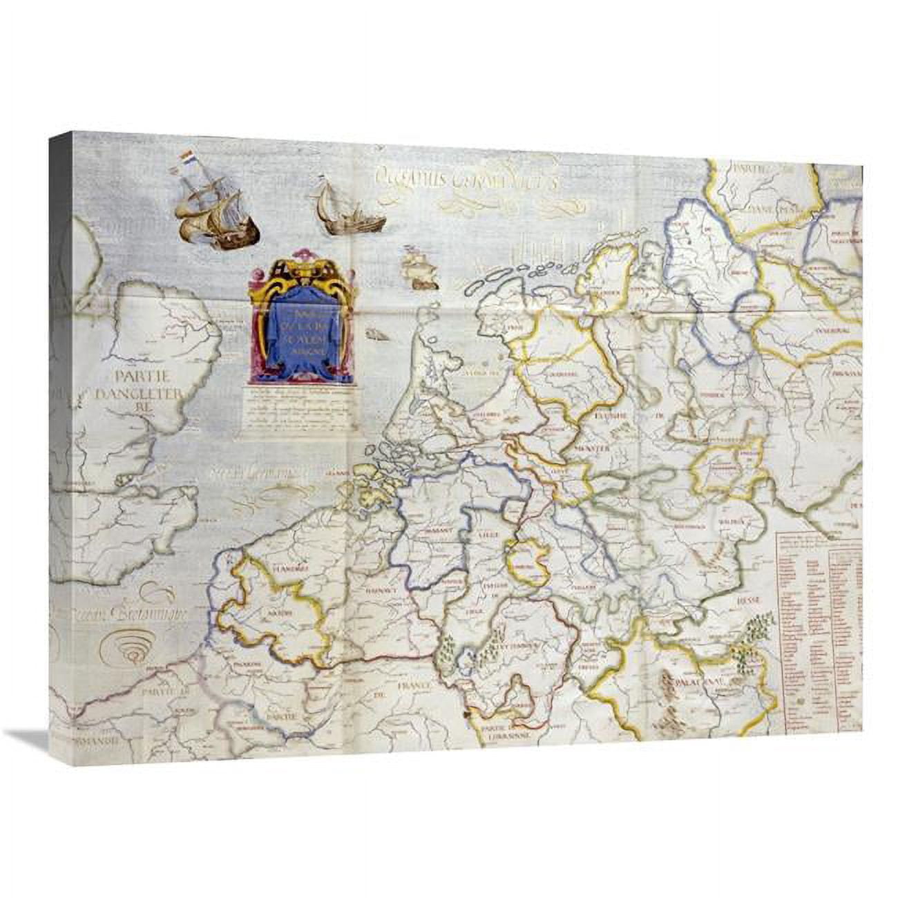 Global Gallery Watercolour Map of Northern Europe Art Print - Salomon ...