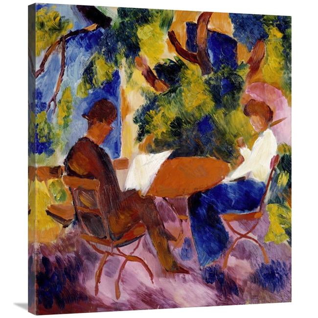 Global Gallery 36 in. At the Garden Table Art Print - Auguste Macke ...