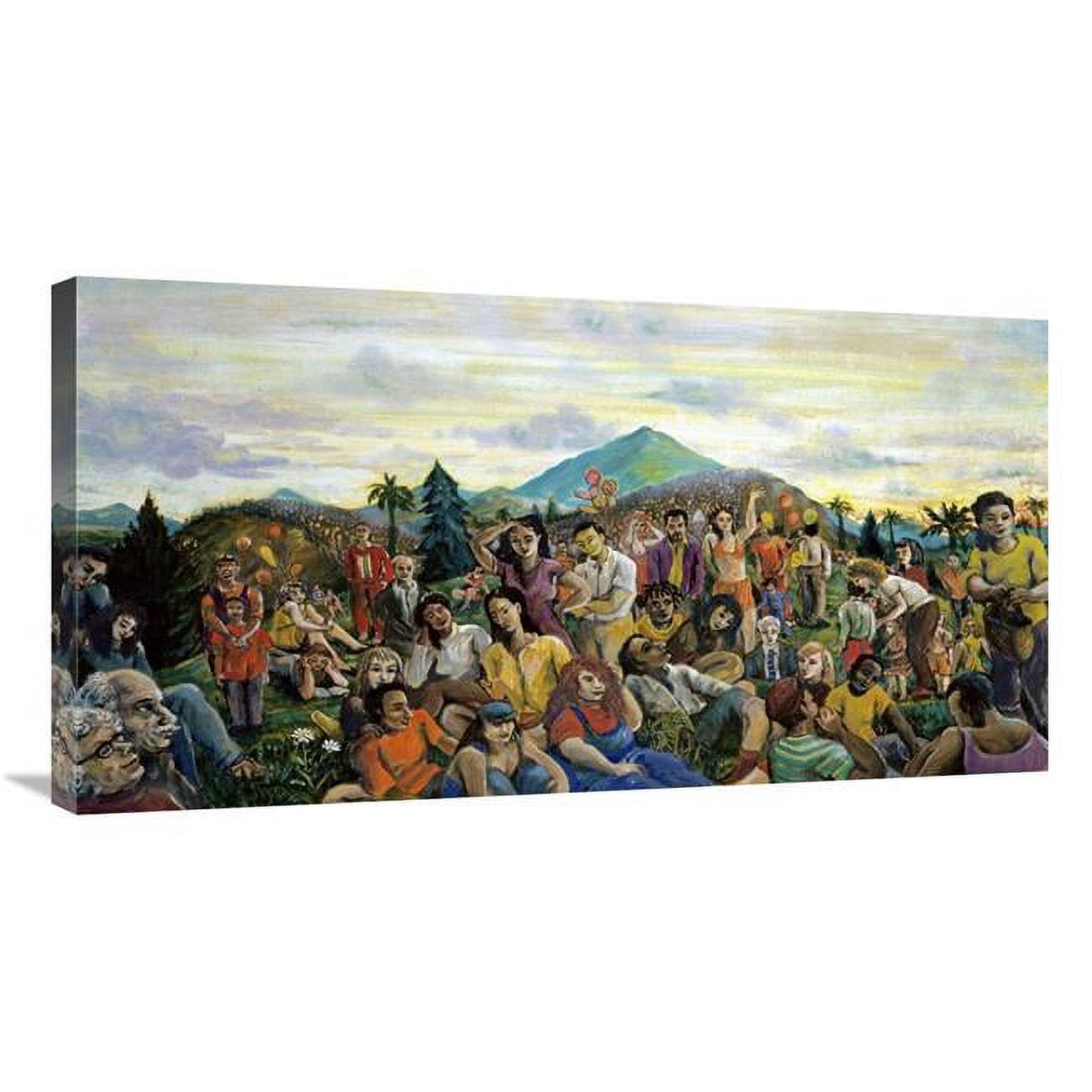 Global Gallery 36 in. Crowd in A Landscape Art Print - Walmart.com