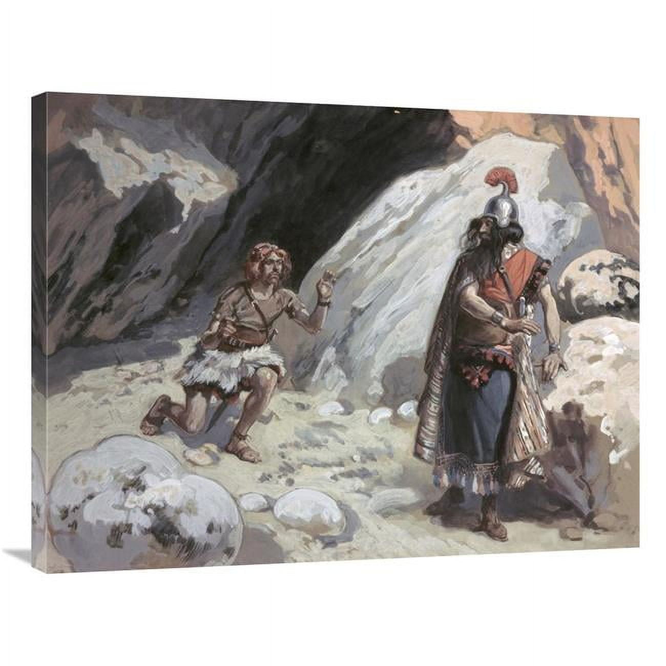Global Gallery 36 in. David & Saul in the Cave Art Print - James Tissot ...