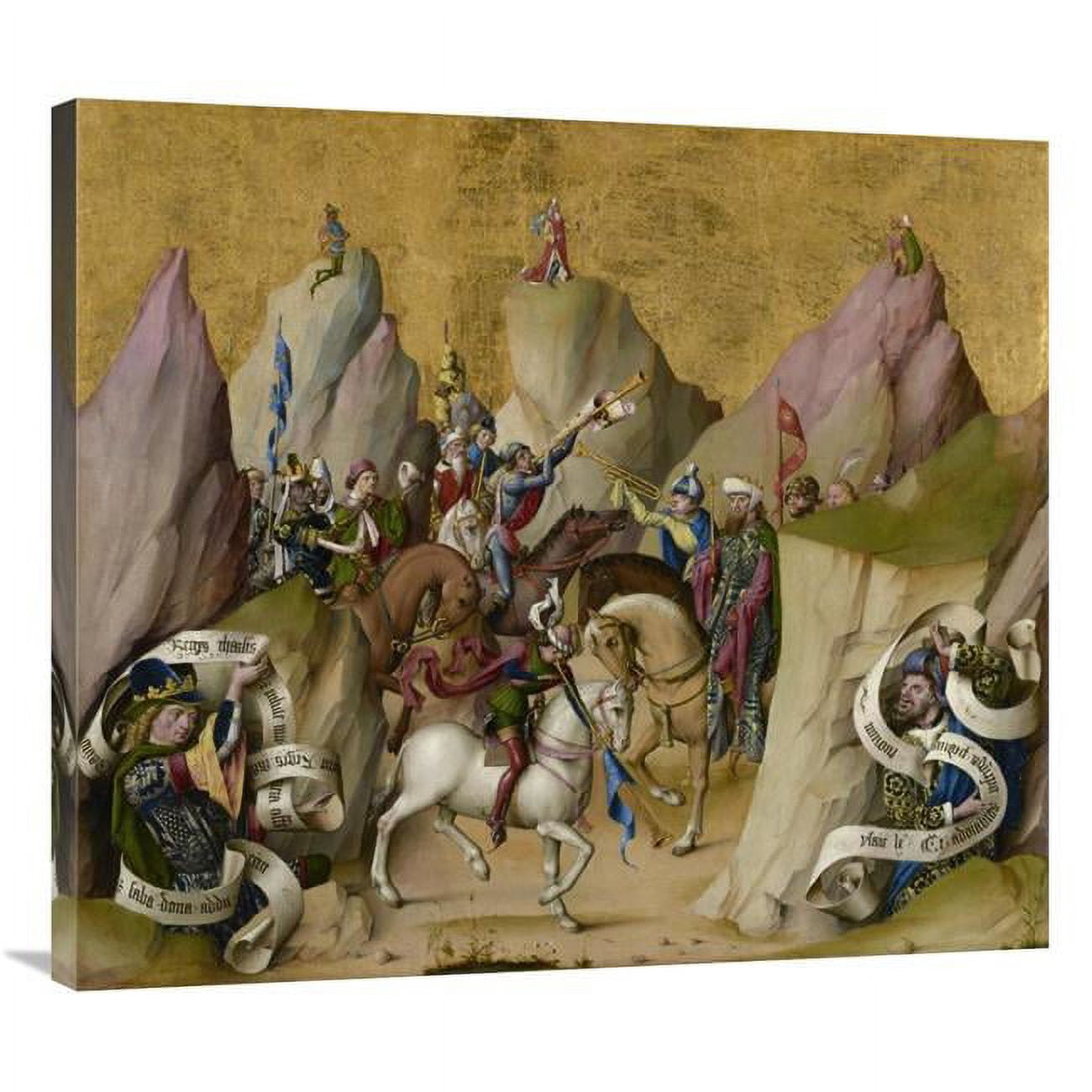 Global Gallery 36 in. The Meeting of the Three Kings with David & Isaiah - The Assumption of the ...