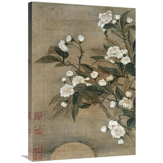 Global Gallery 36 in. Pear Blossom & Moon Art Print - Yun Shouping ...