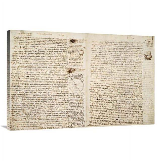 Global Gallery 40 in. Codex Hammer Pages 124-127 Art Print - Leonardo ...
