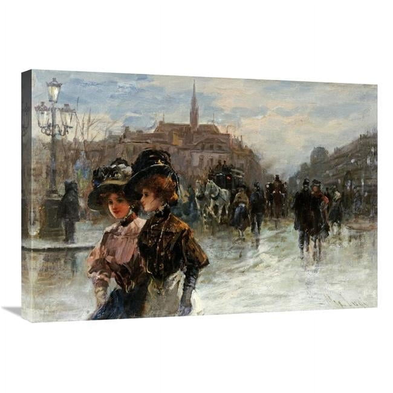 Global Gallery A Street Scene with Elegant Ladies - Paris Art Print ...
