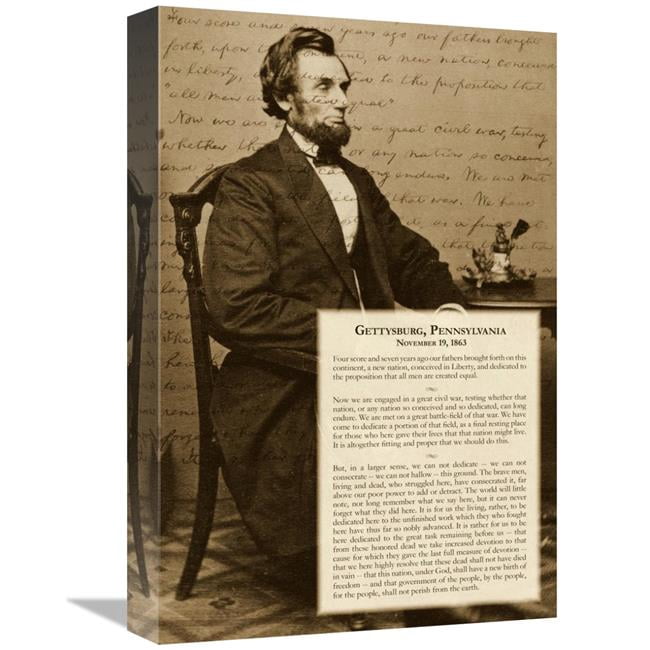 Global Gallery Abraham Lincoln - Gettysburg Address Art Print - Walmart.com