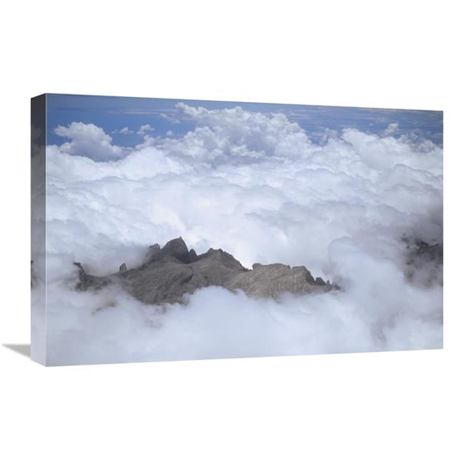 Global Gallery Aerial View of Mt Kinabalu Shrouded in Clouds - Borneo ...