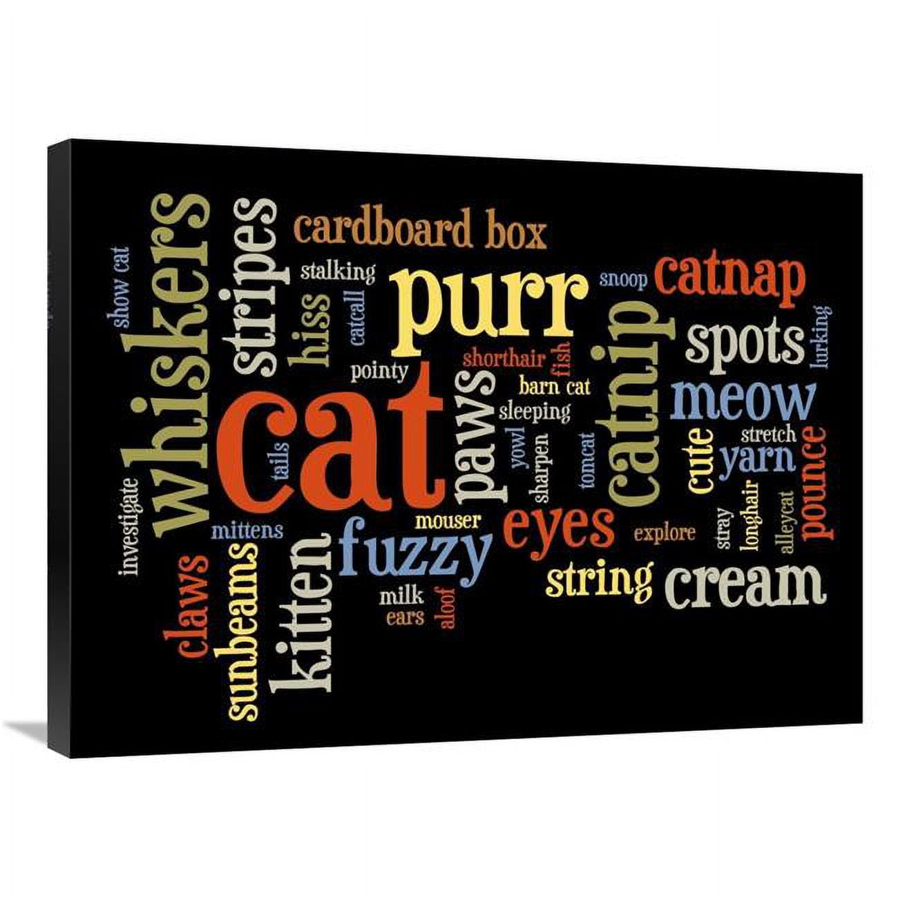 Global Gallery Cat Words 2 Art Print - BG.Studio - Walmart.com