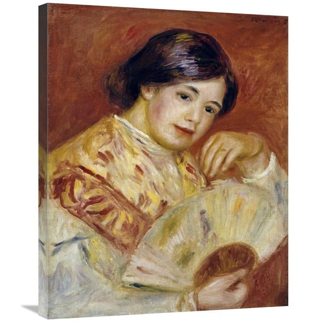 Global Gallery Coco with a Japanese Fan Art Print - Pierre-Auguste ...