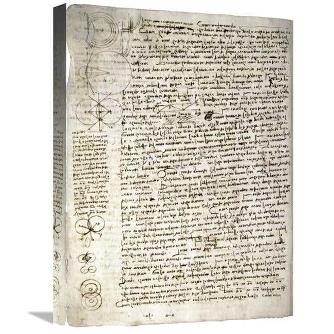 Global Gallery Codex Leicester - Science of Waves Art Print - Leonardo Da Vinci - Walmart.com
