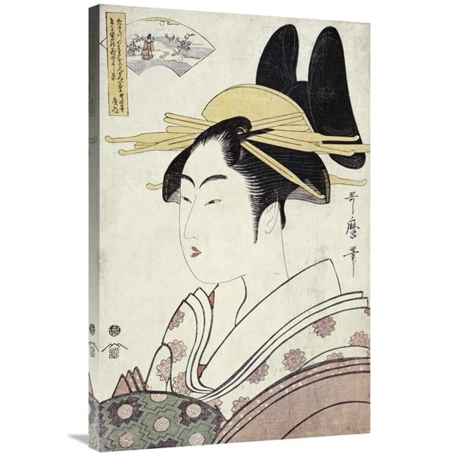 Global Gallery Courtesan Representing the Hagi Art Print - Kitagawa ...