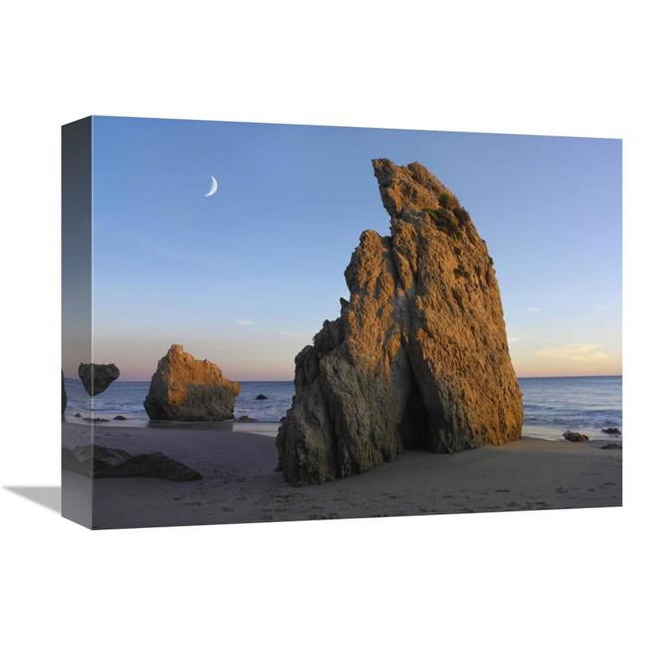Global Gallery Crescent Moon Over El Matador Beach - Malibu ...