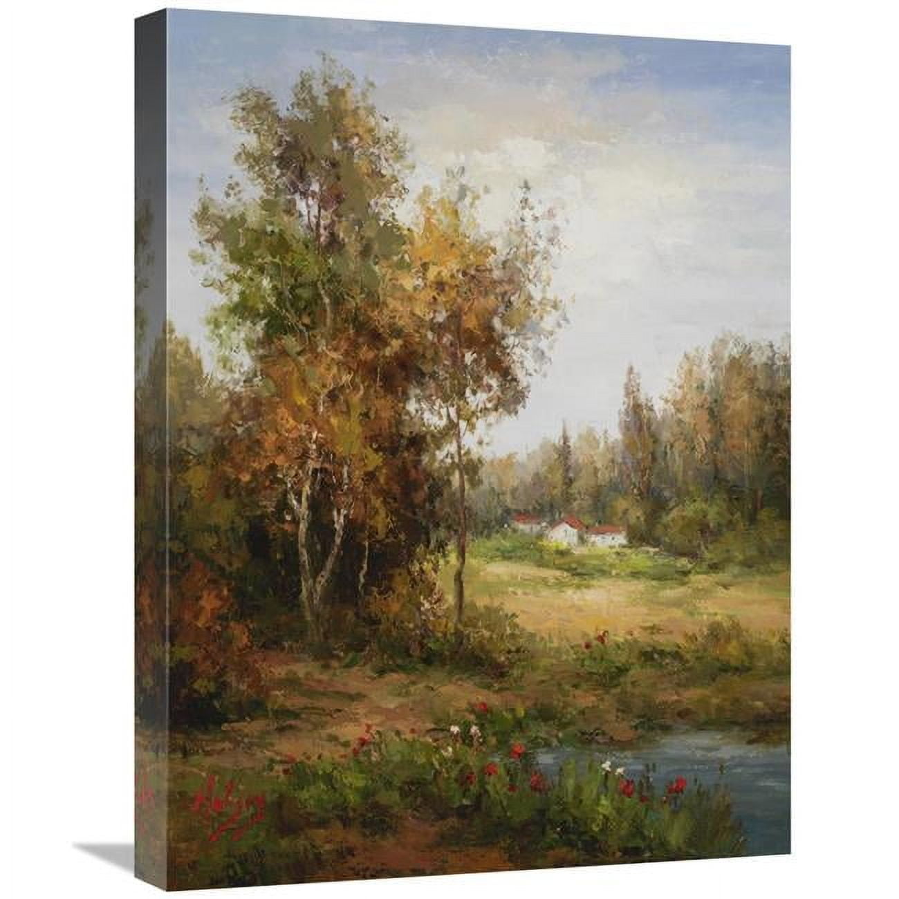 Global Gallery GCS-132565-1824-142 18 x 24 in. Poppies Pond Art Print ...