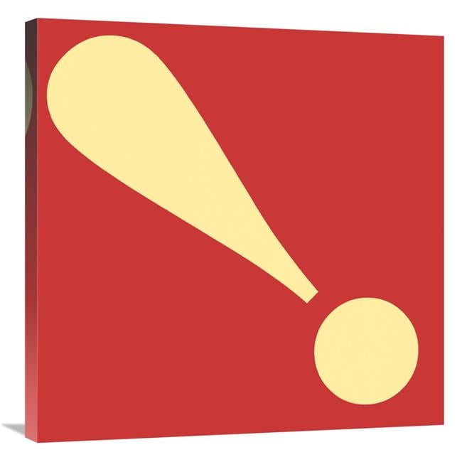Global Gallery GCS-382201-3030-142 30 x 30 in. Bold Type - Exclamation ...
