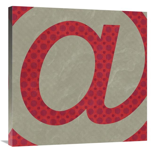 Global Gallery GCS-382232-3030-142 30 x 30 in. Type Collage - At Sign ...