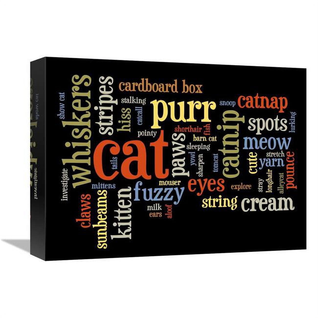 Global Gallery GCS-388306-1216-142 12 x 16 in. Cat Words 2 Art Print ...
