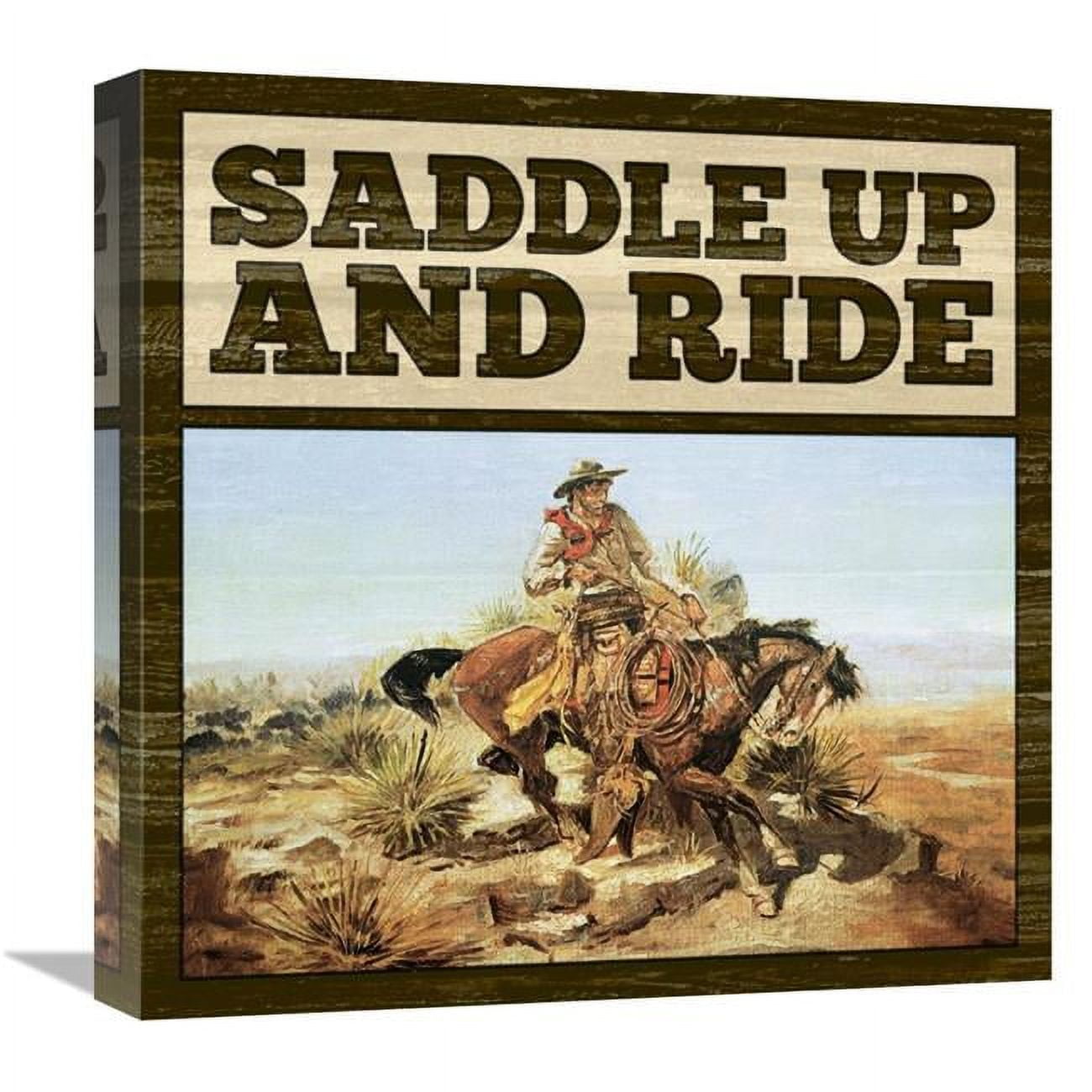 Global Gallery GCS-394759-1818-142 18 x 18 in. Western - Saddle Up Art ...