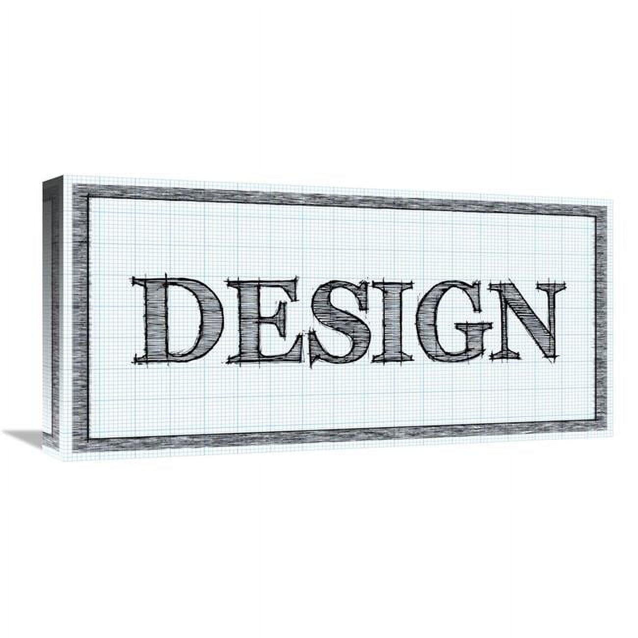 Global Gallery GCS-453837-1224-142 12 x 24 in. Sketched Words - Design ...