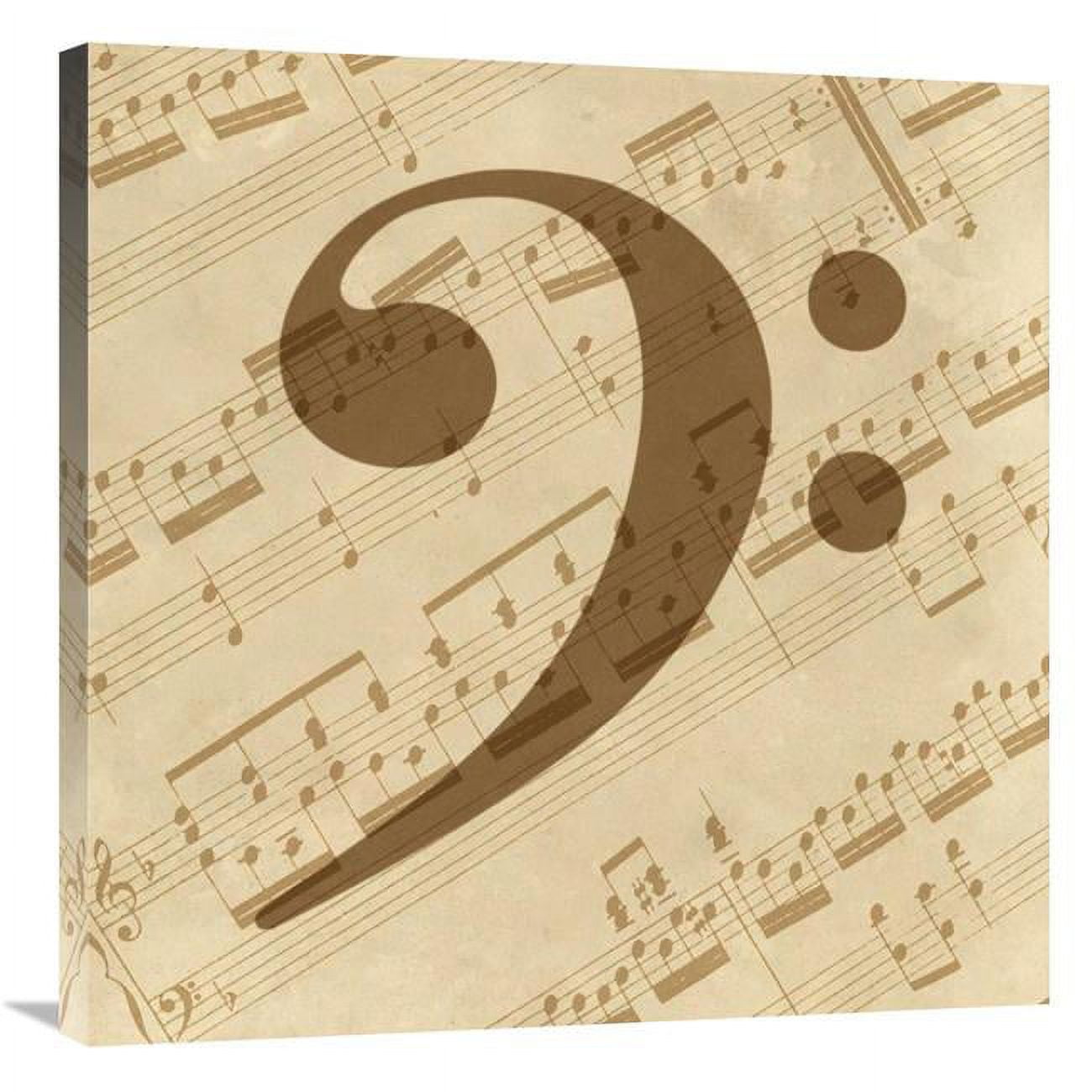 Global Gallery GCS-453944-3030-142 30 x 30 in. Music - Bass Clef Art ...