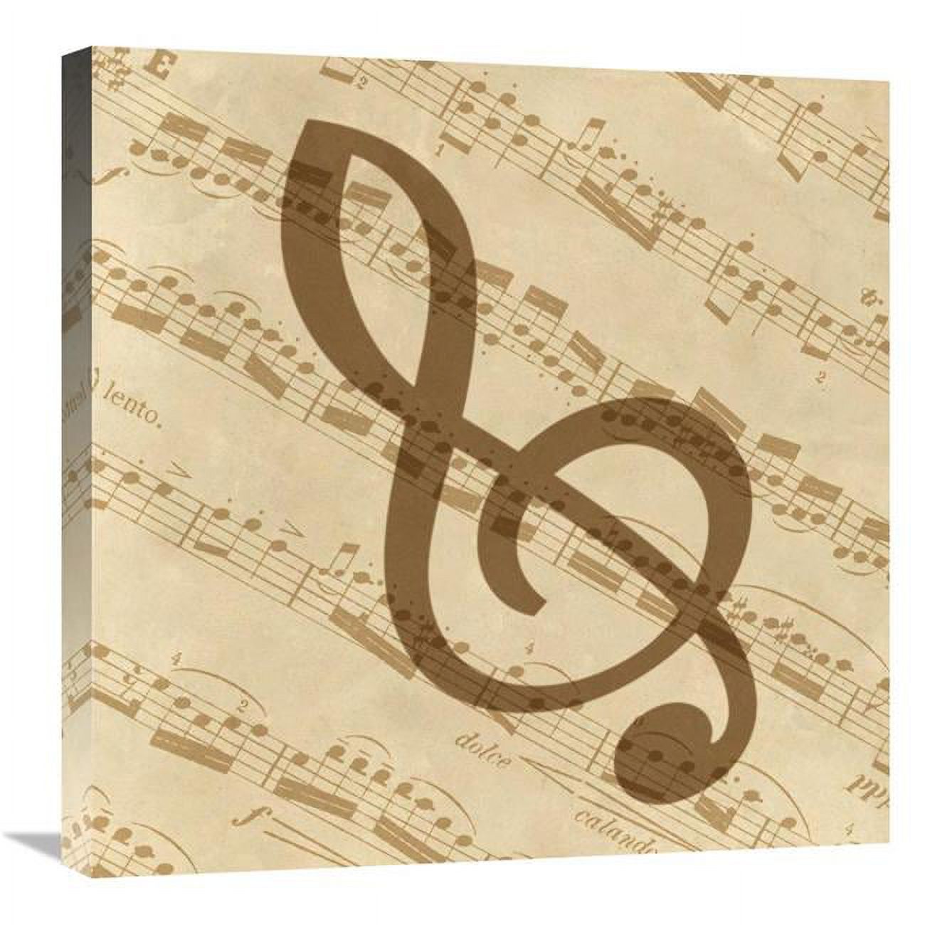 Global Gallery GCS-453949-2424-142 24 x 24 in. Music - Treble Clef Art ...