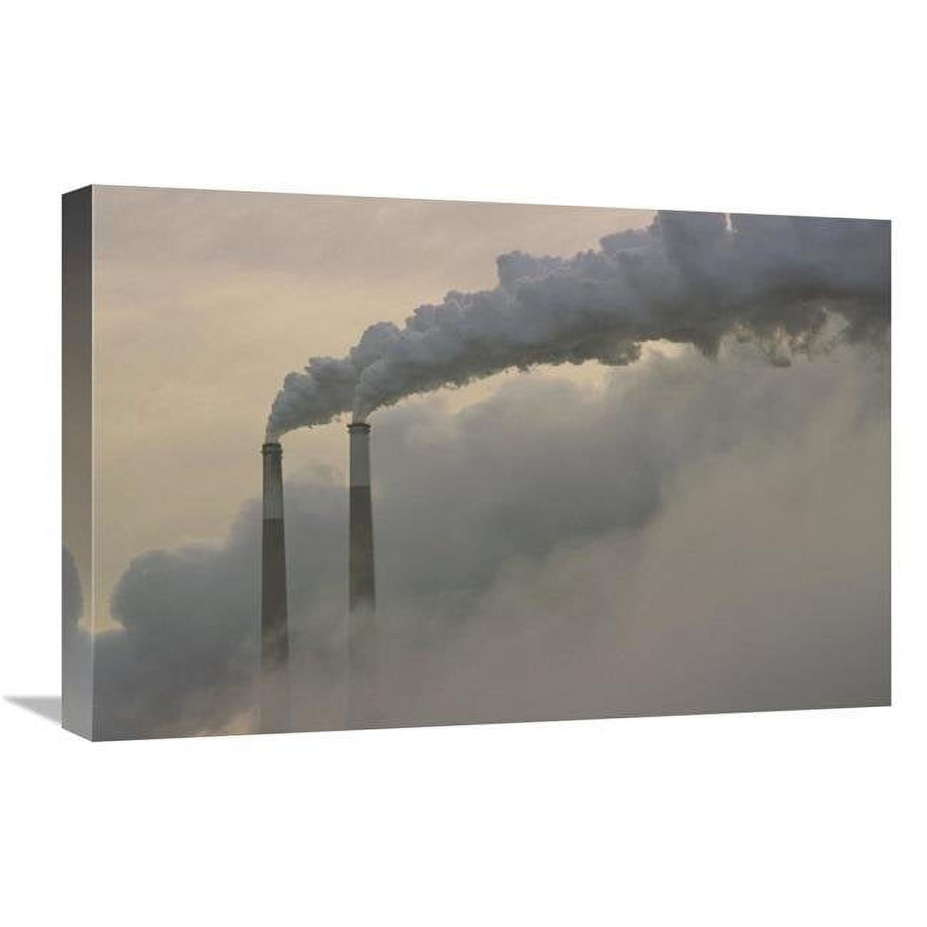 Global Gallery Gas Effluence Pouring Out of Smoke Stacks at Nuclear Power Plant - Upper Ohio ...