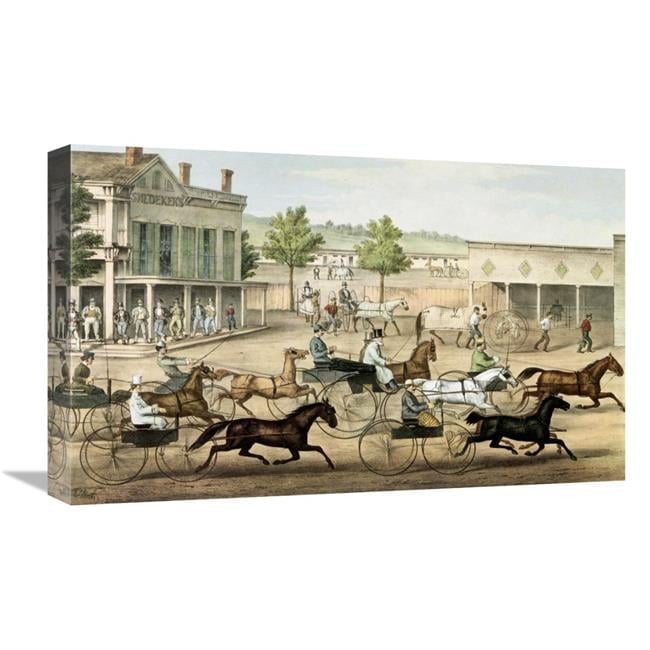 Global Gallery Going to the Trot Art Print - Currier & Ives - 22in ...