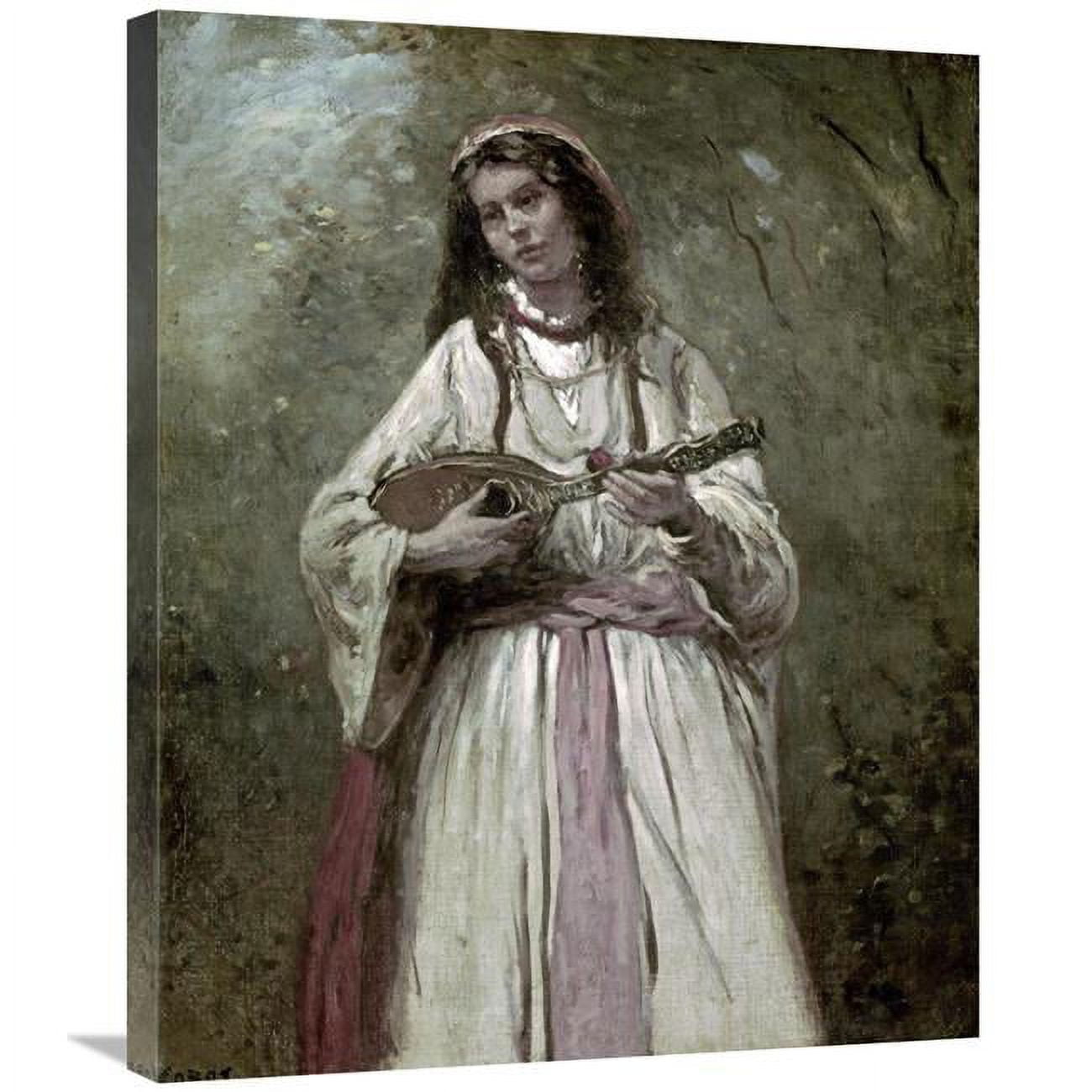 Global Gallery Gypsy Girl with Mandolin Art Print - Jean-Baptiste ...