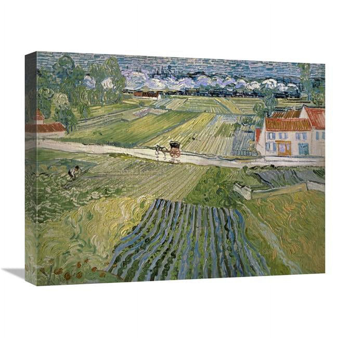 Global Gallery Landscape with Carriage & Train Art Print - Vincent Van ...