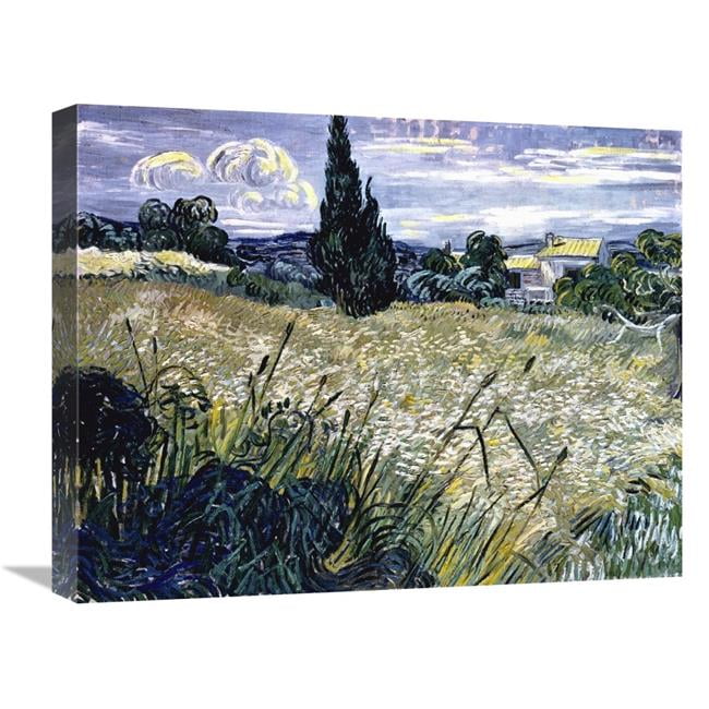 Global Gallery Landscape with Green Corn Art Print - Vincent Van Gogh ...