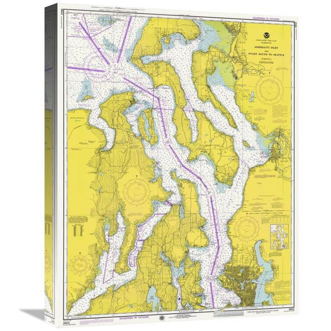 Global Gallery Nautical Chart - Admiralty Inlet & Puget Sound to ...