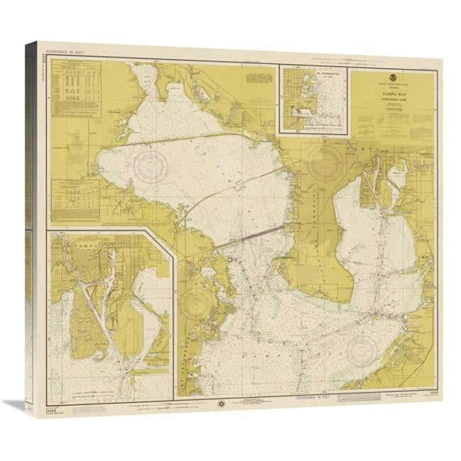 Global Gallery Nautical Chart - Tampa Bay - Northern Part CA. 1975 ...