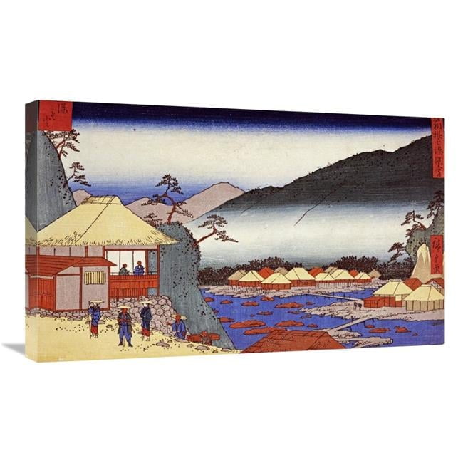 Global Gallery Seven Hot Springs at Hakone Art Print - Hiroshige ...