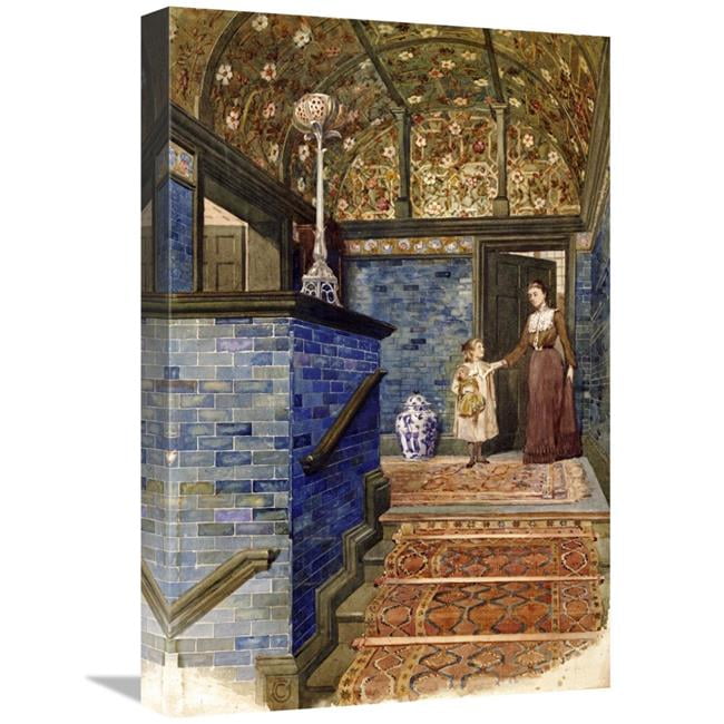 Global Gallery Staircase Hall with William De Morgan Tiles Art Print ...