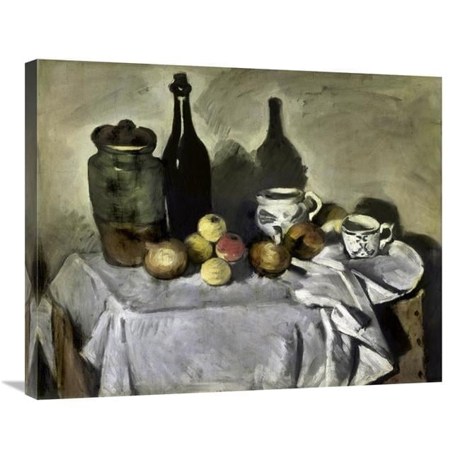 Global Gallery Still Life with Table Utensils Art Print - Paul Cezanne ...