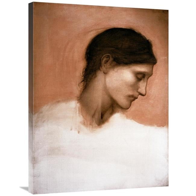 Global Gallery Study of a Girls Head Art Print - Sir Edward Burne-Jones ...