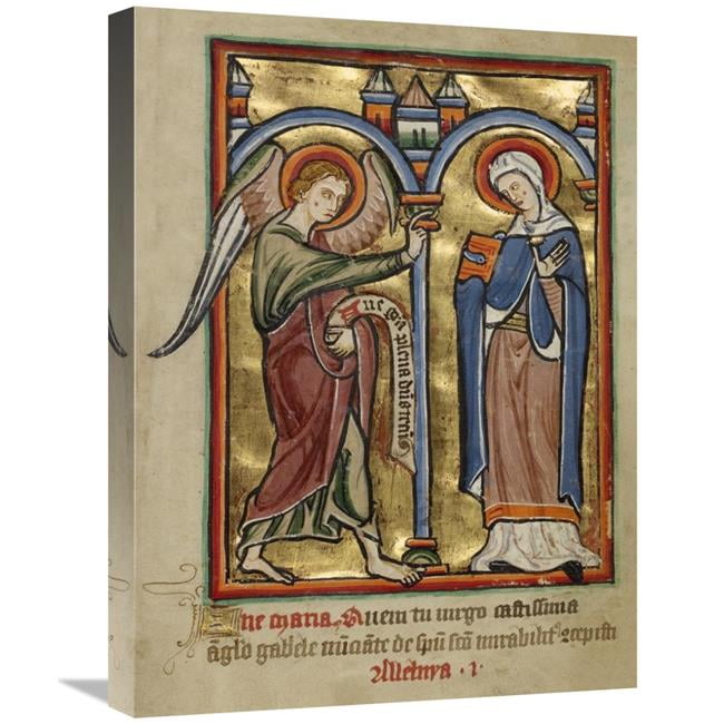 Global Gallery The Annunciation Art Print - Unknown 12th Century English Illuminator - Walmart.com