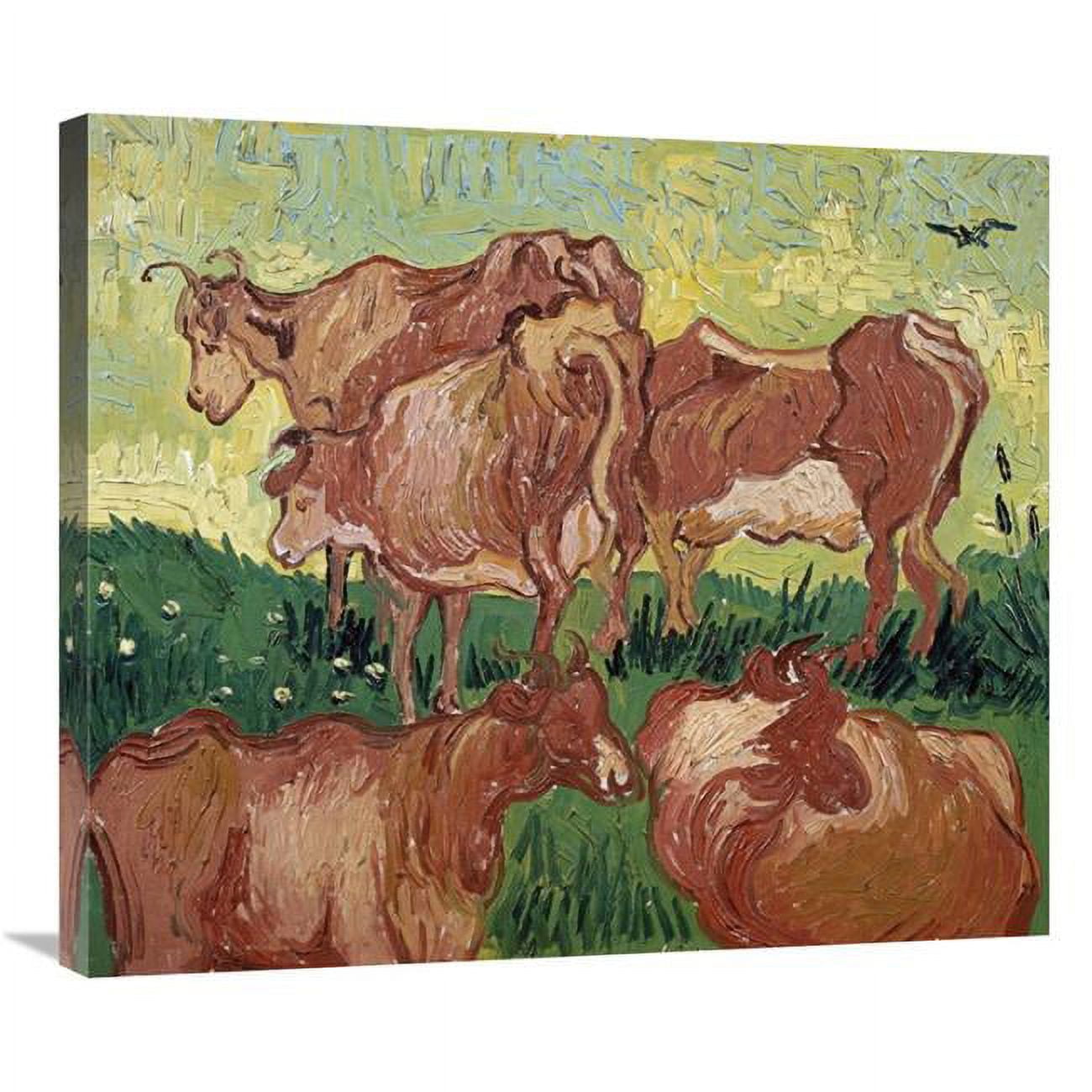Global Gallery The Cows Art Print - Vincent Van Gogh - 30in. - Walmart.com