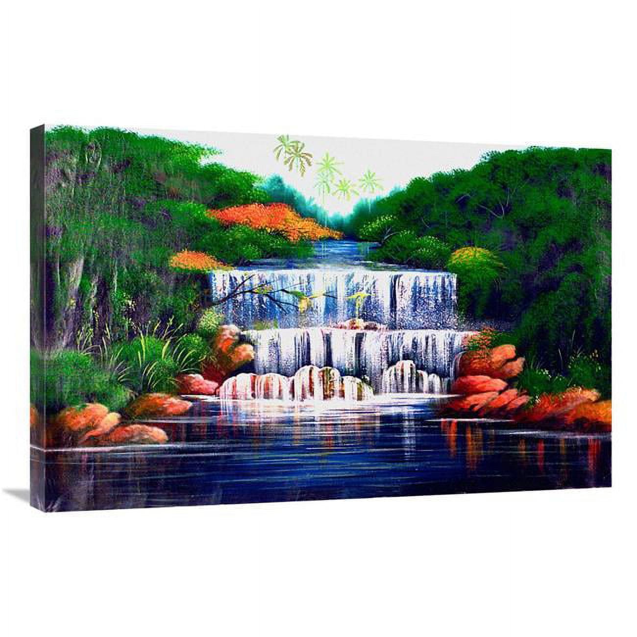 Global Gallery The Grand Waterfall Vivid Art Print - Walmart.com