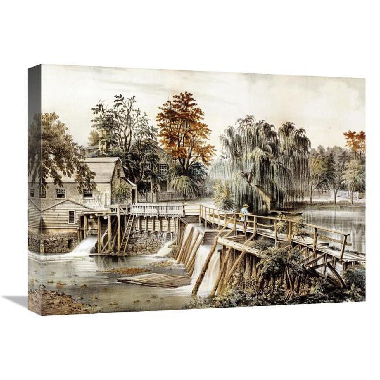 Global Gallery The Mill-Dam at Sleepy Hollow Art Print - Currier & Ives ...