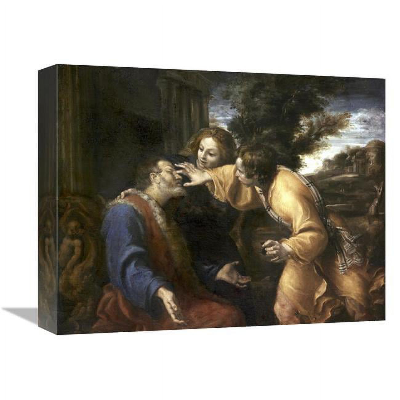 Global Gallery Tobias Heals His Blind Father Art Print - Annibale ...