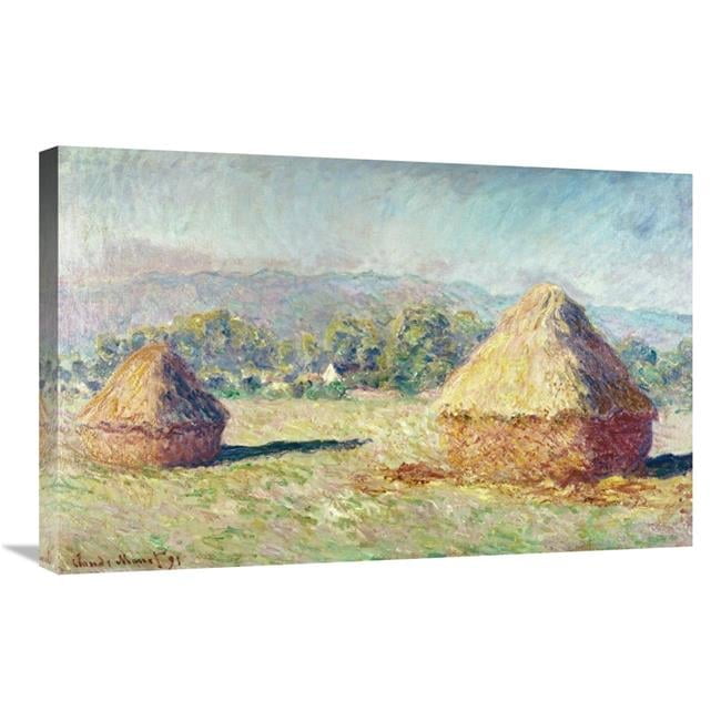 Global Gallery Two Haystacks Art Print - Claude Monet - Walmart.com