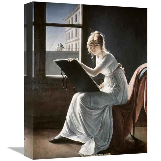 Global Gallery Young Woman Drawing 1801 Art Print - Marie Denise ...