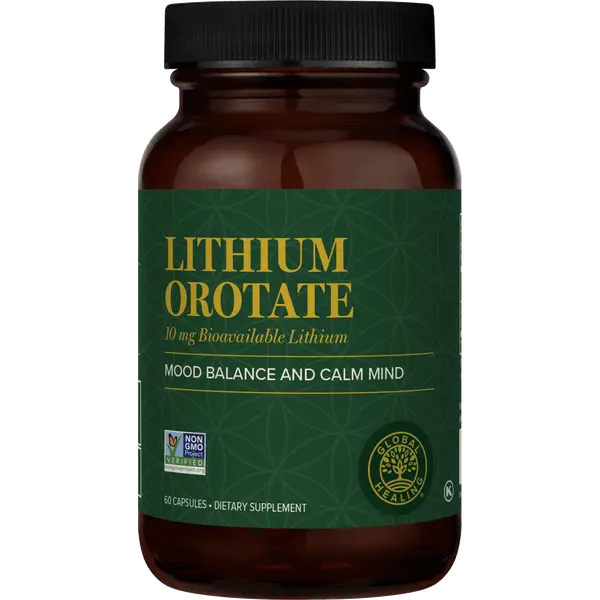 Global Healing Lithium Orotate 10mg Supplement - 60 Capsules - Walmart.com