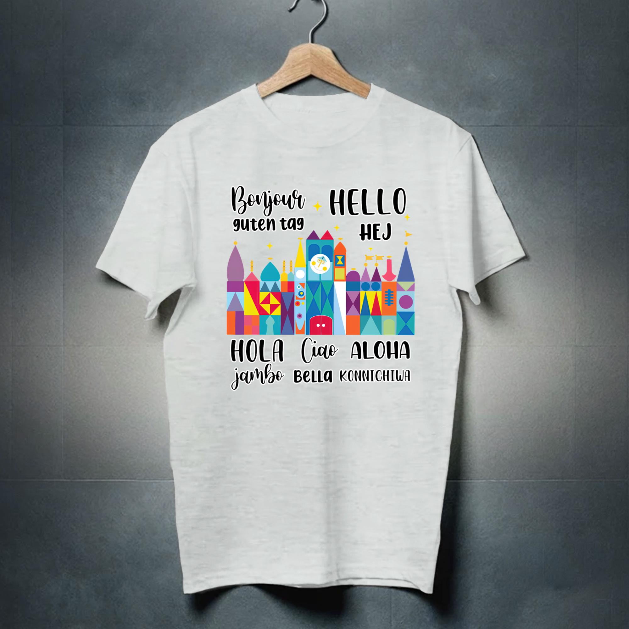 Global Hello Multilingual Graphic Shirt, World Unity Family Matching ...