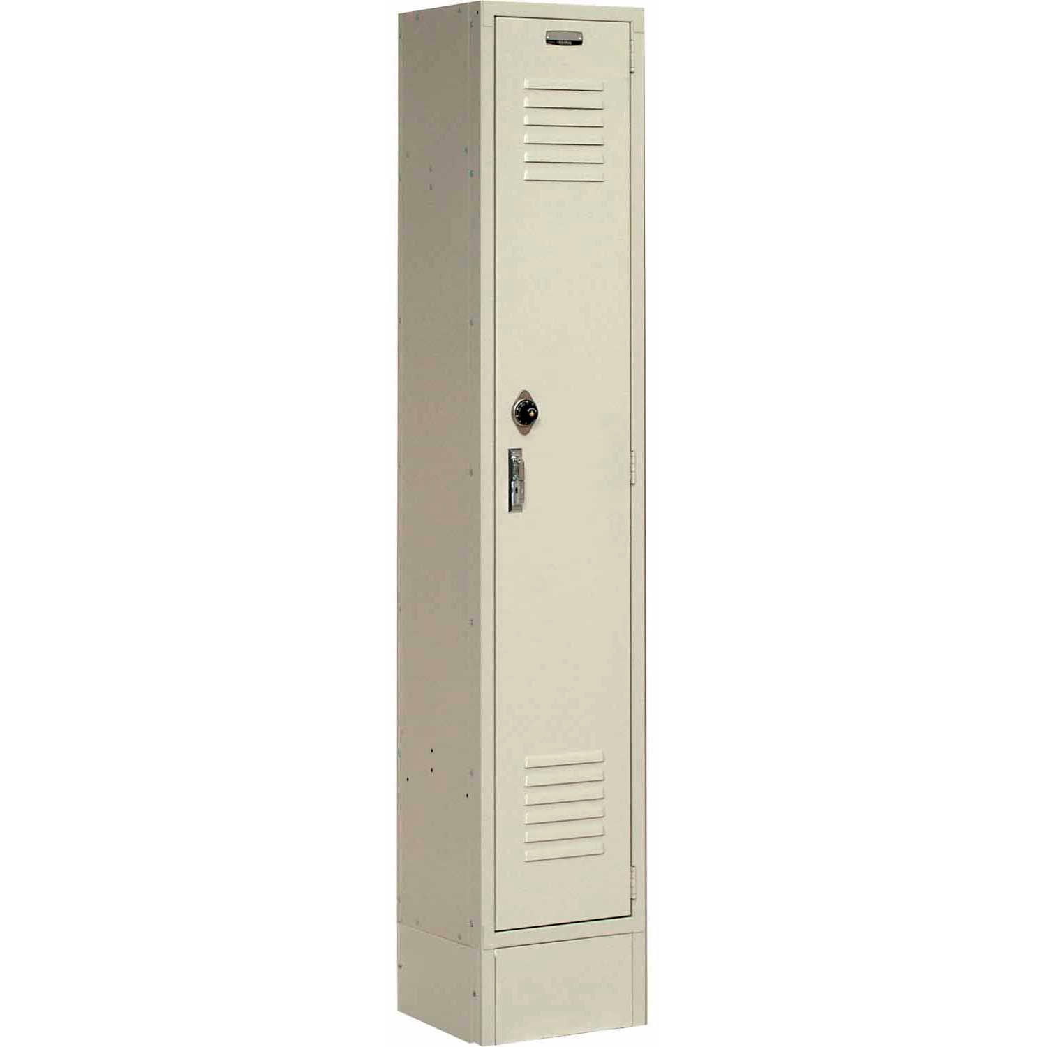 1-Tier 1 Door Locker, 12"Wx15"Dx60"H, Tan, Assembled - Walmart.com