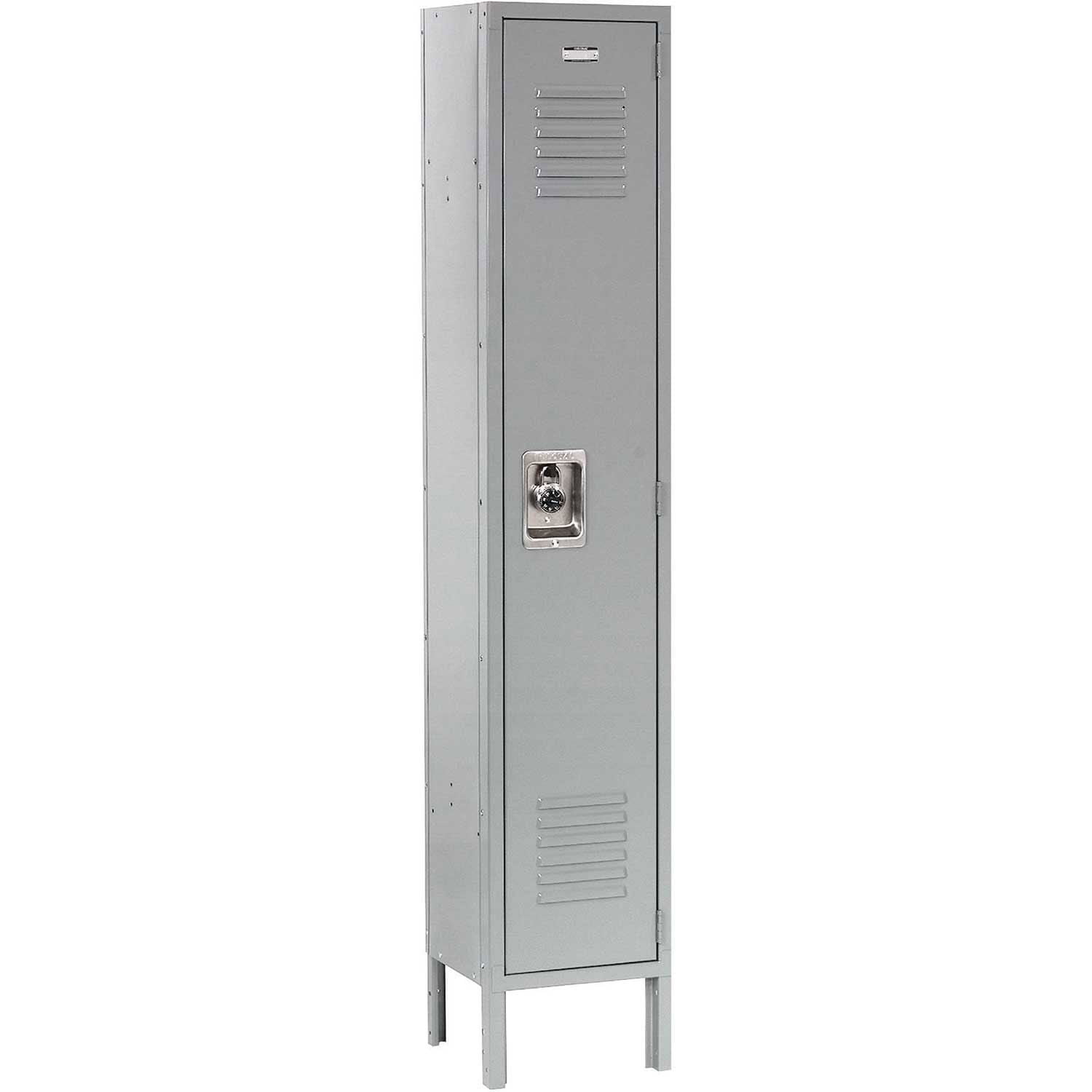 Single Tier Locker, 12x15x60, 1 Door Ready To Assemble, Gray - Walmart ...