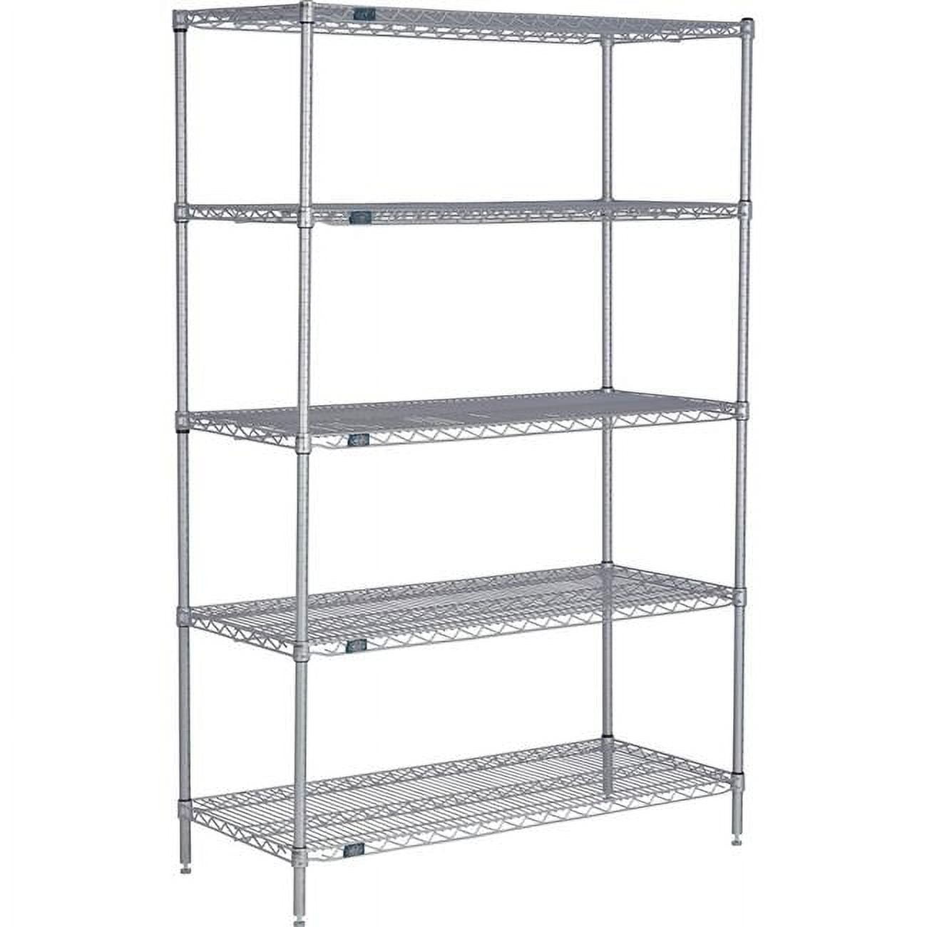Global Industrial 14428EP5 Nexel 5 Shelf Nexelate Silver Epoxy Wire ...