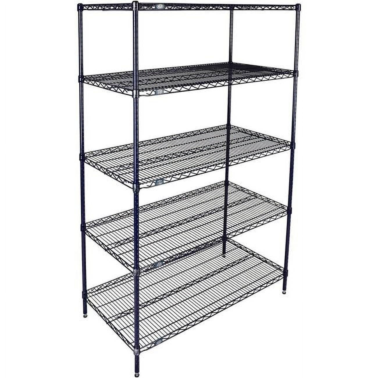 Global Industrial 14607N5 Nexel 5 Shelf Nexelon Blue Wire Shelving Unit ...