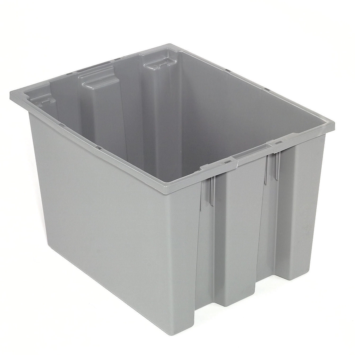 Global Industrial 5248927 Plastic Stack & Nest Storage Container No Lid ...