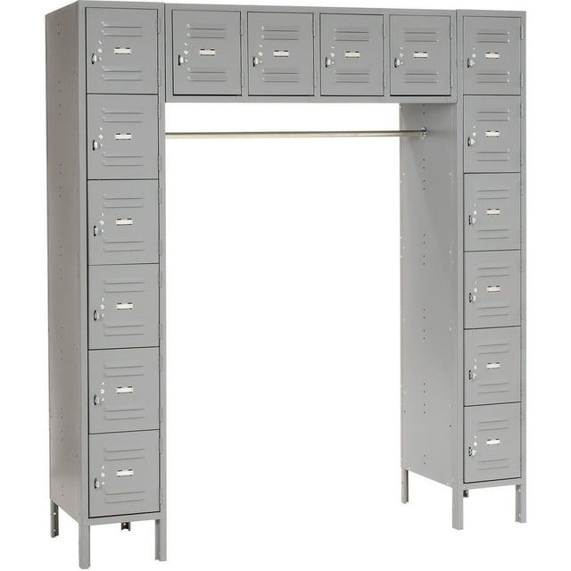 Global Industrial 16 Person Locker, 12 x18x12, Unassembled, Gray ...