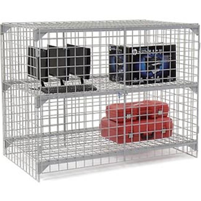 Global Industrial 184100 Gray Wire Mesh Security Cage - Ventilated ...